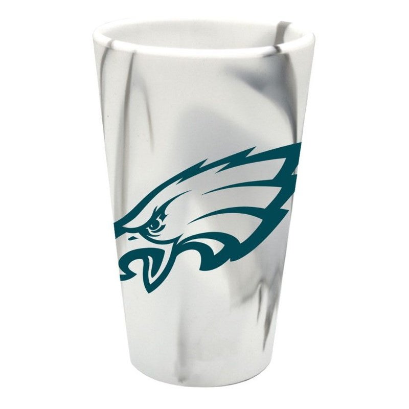 Silicone Pint Glass: Philadelphia Eagles 16oz - Marble – CARDIACS ...