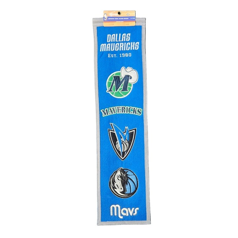 Banner: Dallas Mavericks- Heritage – CARDIACS Sports & Memorabilia