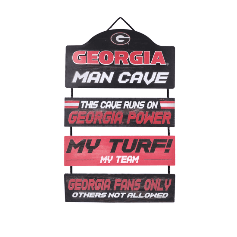 Hanging Sign: Georgia Bulldogs Man Cave – CARDIACS Sports & Memorabilia