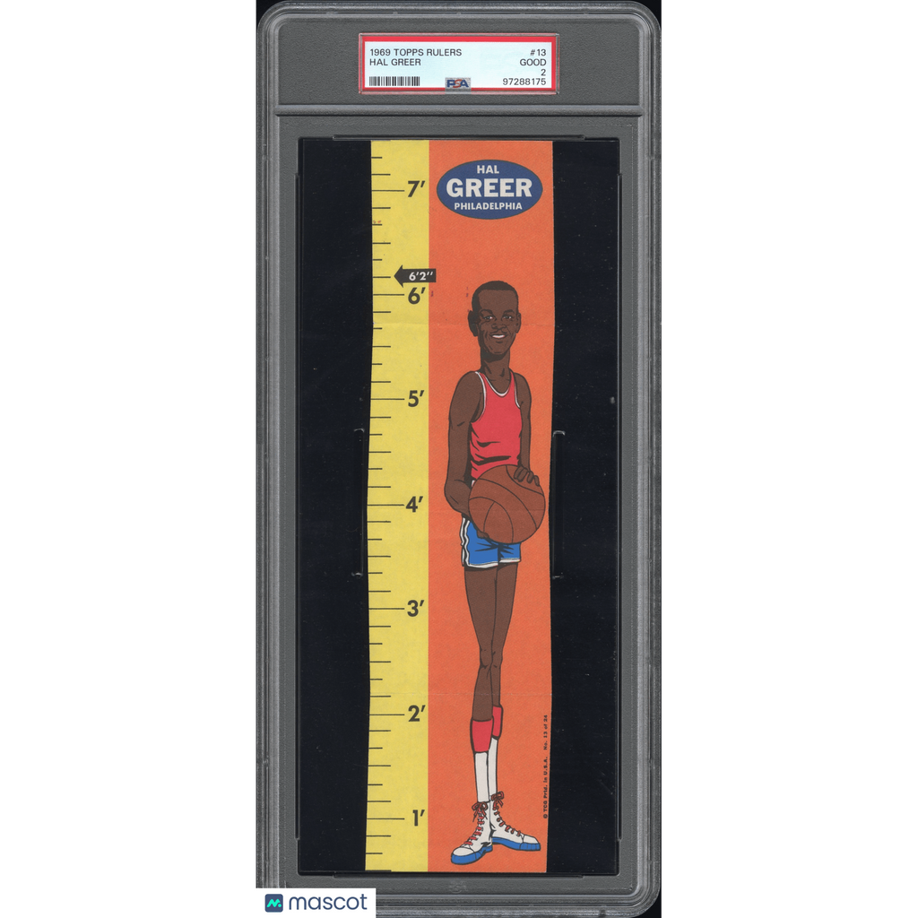 Hal Greer 1969 Topps Rulers #13 PSA 2 – CARDIACS Sports & Memorabilia