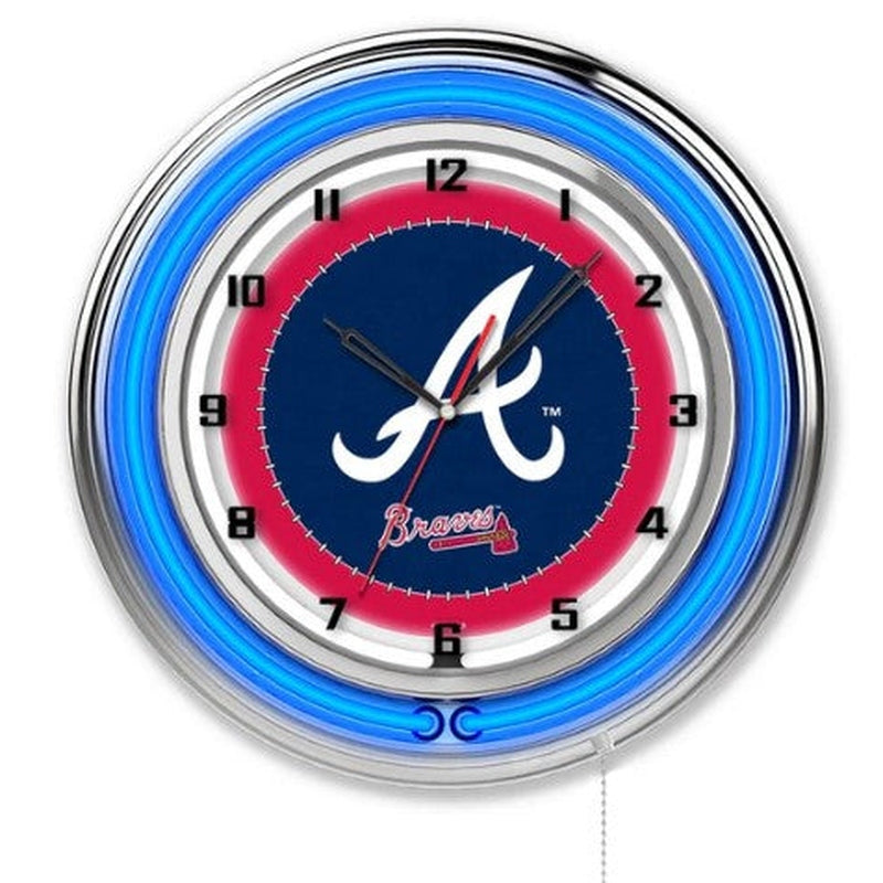 Clock: Atlanta Braves - Neon – CARDIACS Sports & Memorabilia