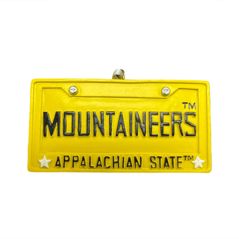 Ornament: App State Mountaineers - License Plate – CARDIACS Sports ...
