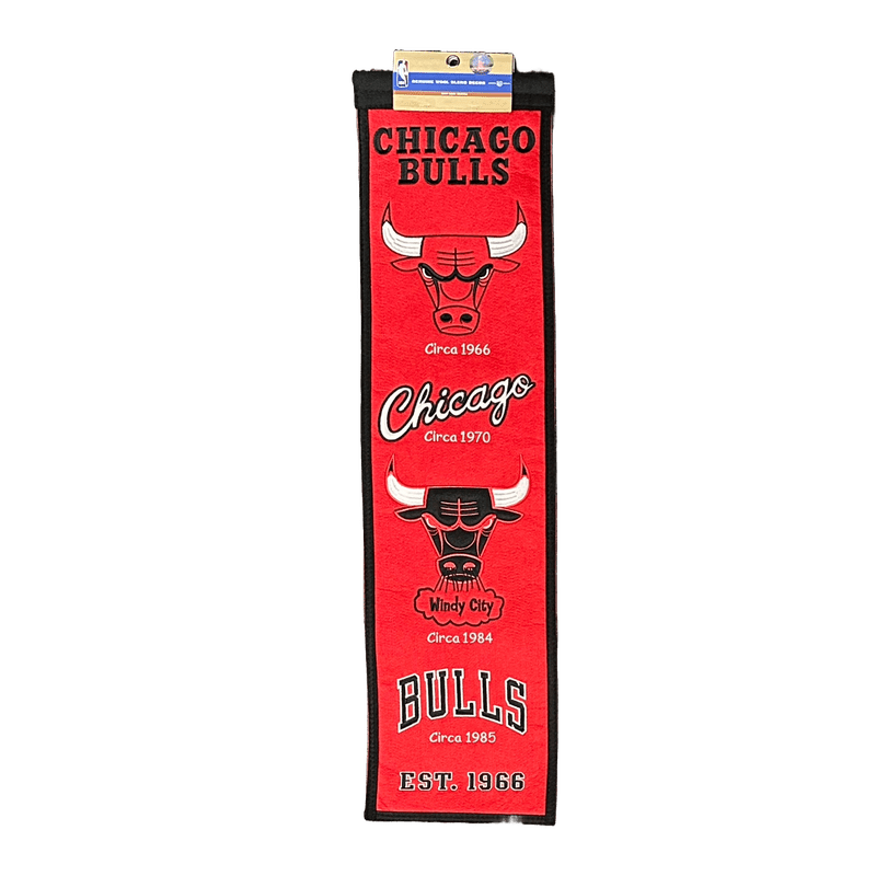 Banner: Chicago Bulls- Heritage – CARDIACS Sports & Memorabilia