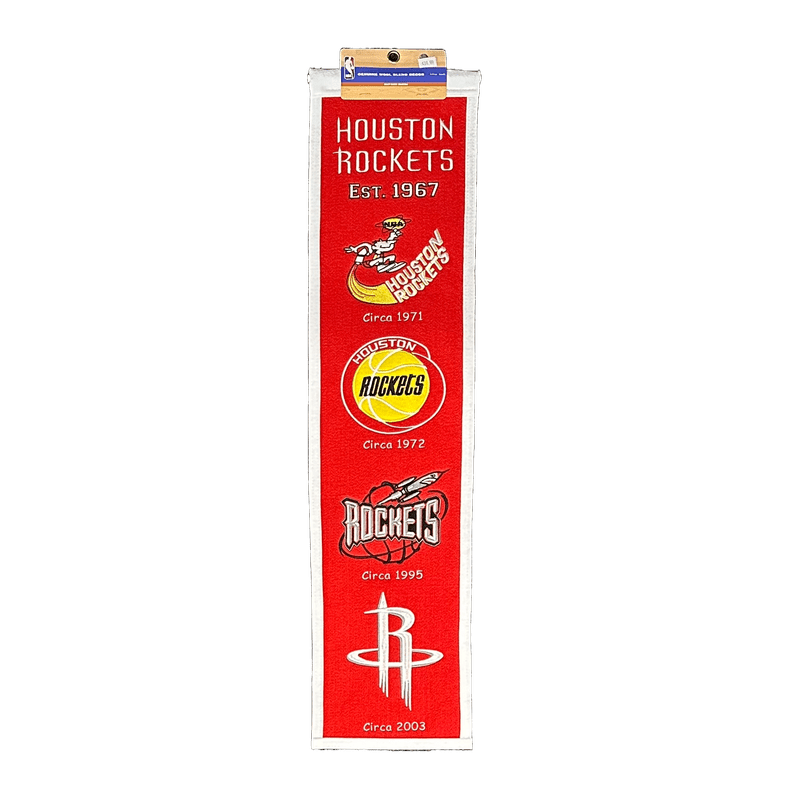 Banner: Houston Rockets- Heritage – CARDIACS Sports & Memorabilia