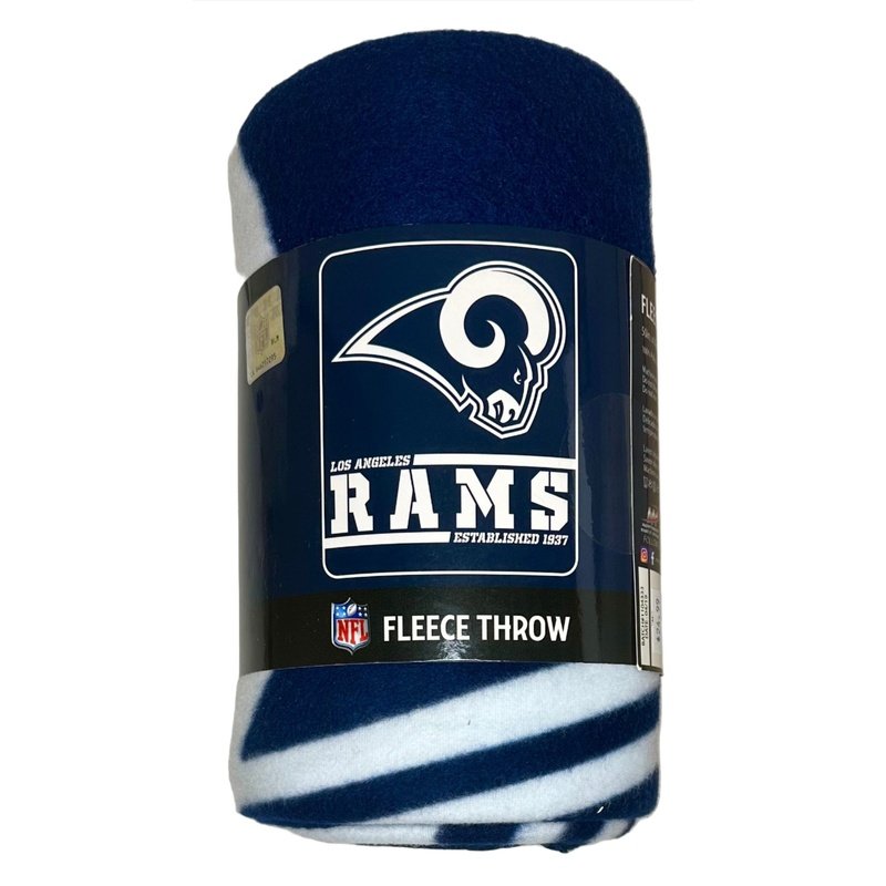 Blanket: LA Rams- 50x60, Rolled Fleece – CARDIACS Sports & Memorabilia