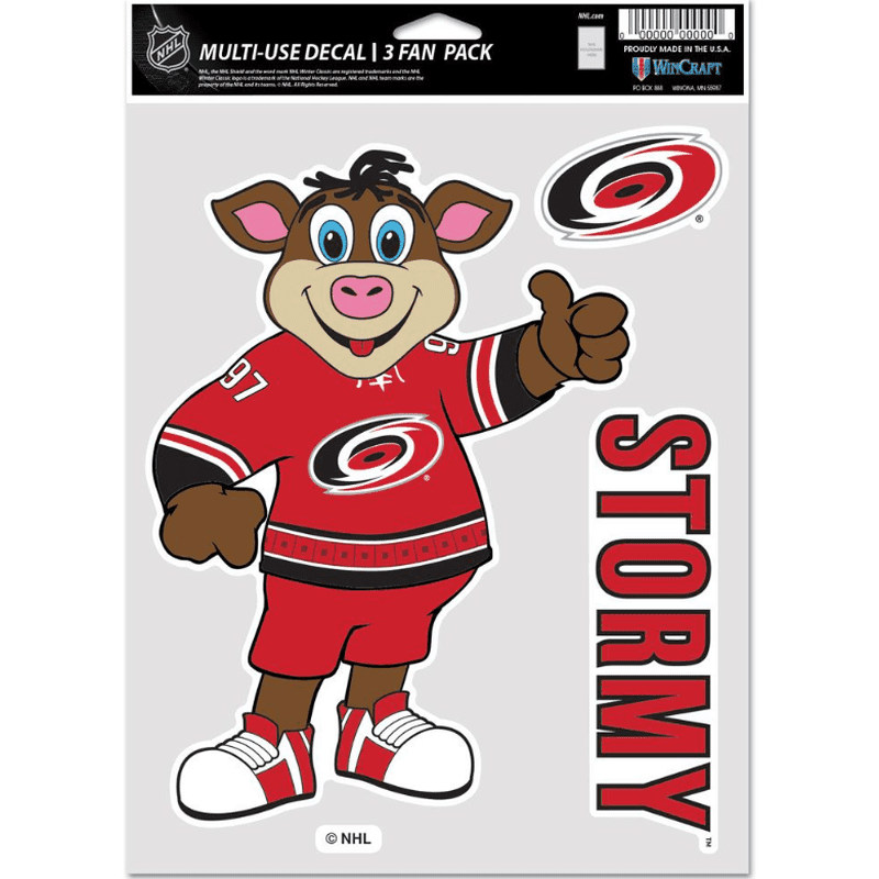 Decal: Carolina Hurricanes - Stormy 3 pc – CARDIACS Sports & Memorabilia