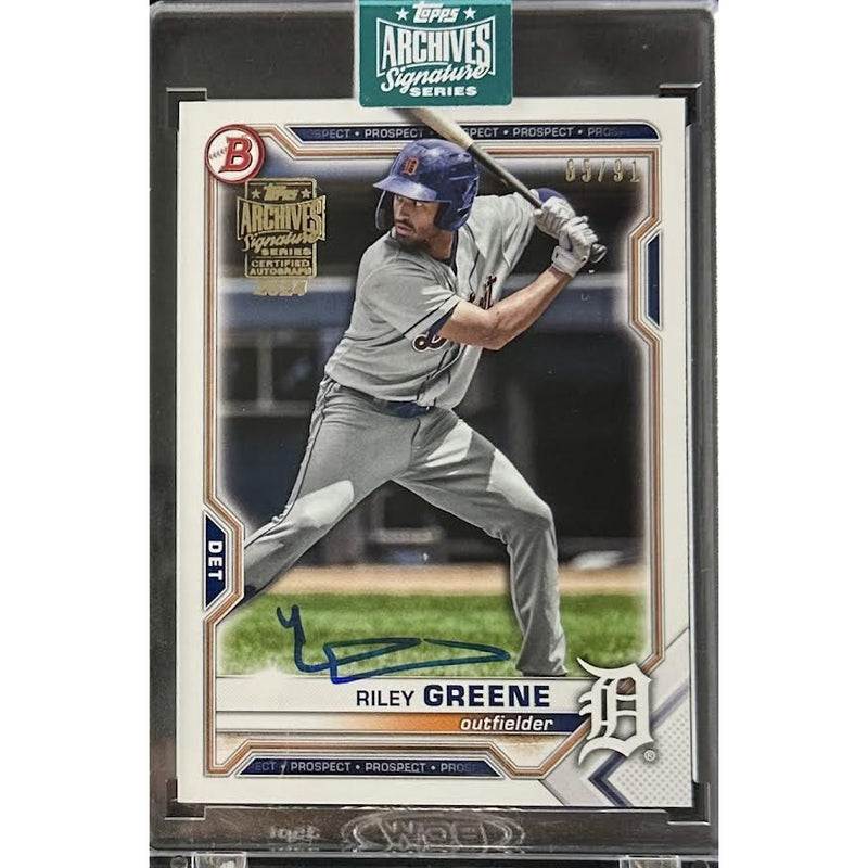 Riley Greene 2024 Topps Archives Signature Series Certified Autograph ...