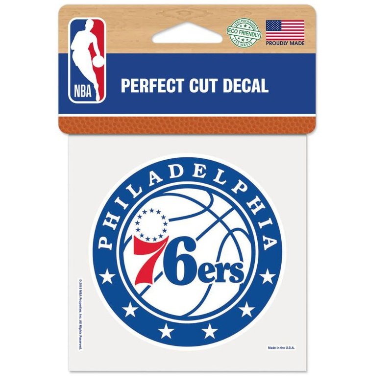 Decal: Philadelphia 76ers - 4"x4" – CARDIACS Sports & Memorabilia