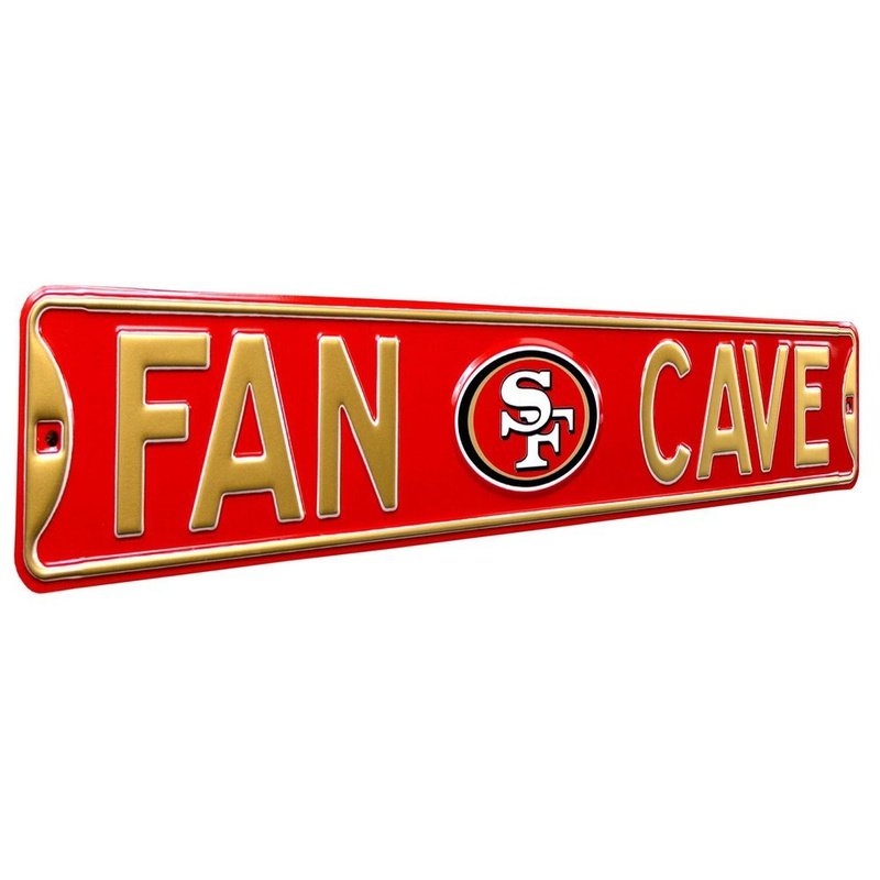 San Francisco 49ers Steel Street Sign with Logo-FAN CAVE – CARDIACS ...